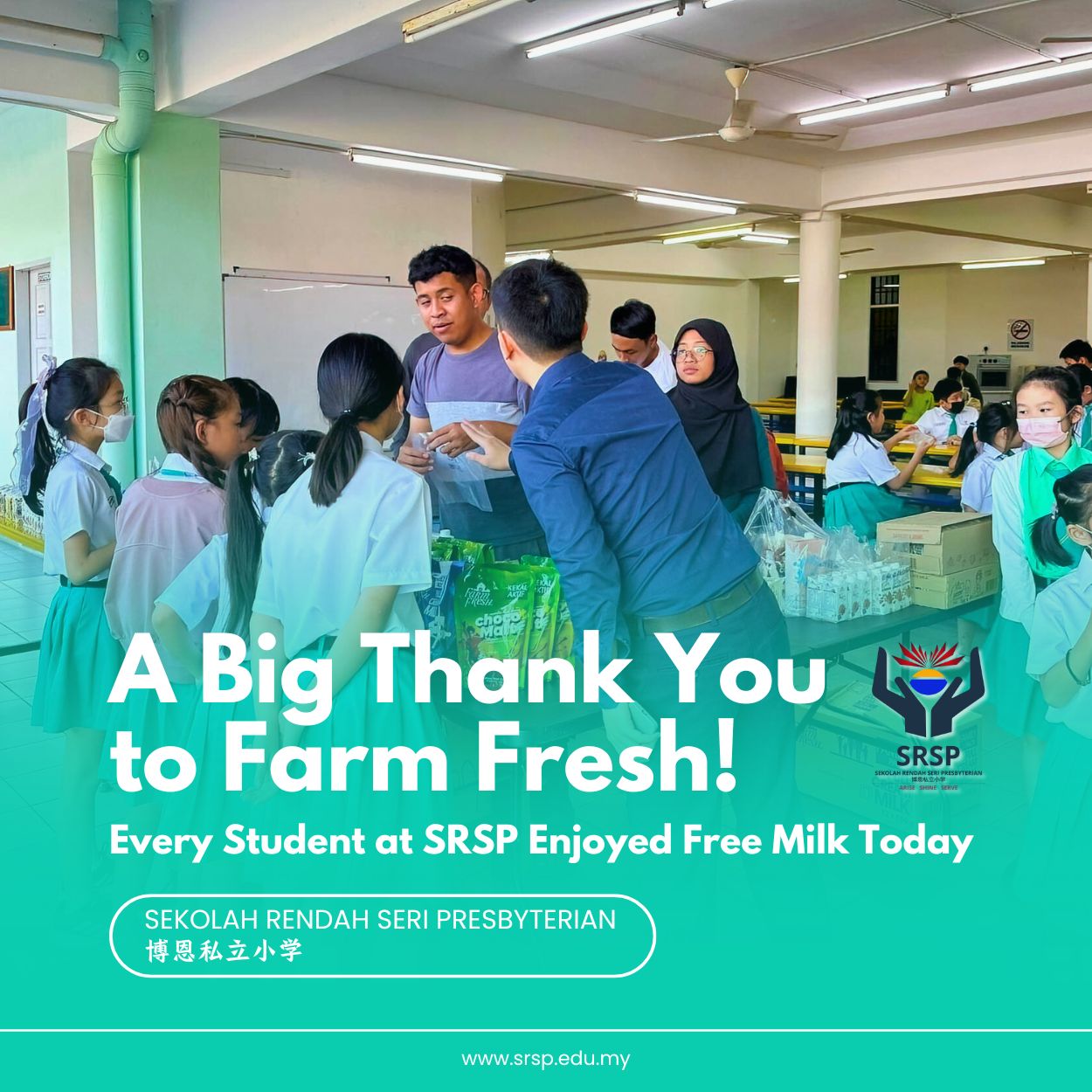 A Big Thank You to Farm Fresh! Every Student at SRSP Enjoyed Free Milk Today – SEKOLAH RENDAH ...